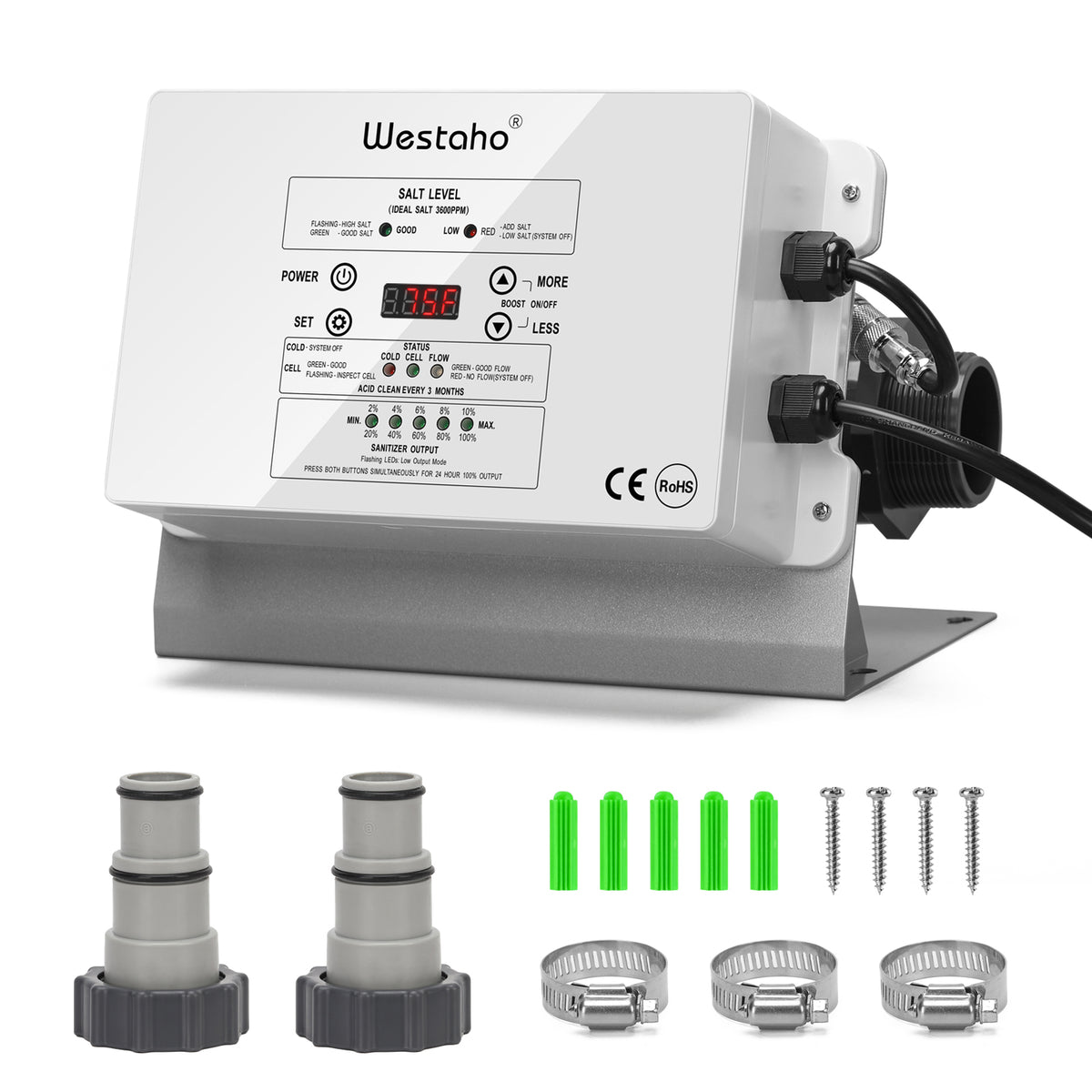 Westaho Salt Chlorine Generator with USA Titanium Cell for above Groun